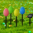 2Pcs Easter Decorations Outdoor Solar Easter Egg Courtyard Decoration ...