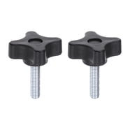 M10 Threaded Plastic Star Head Clamping Screw On Knob Grip Black ...