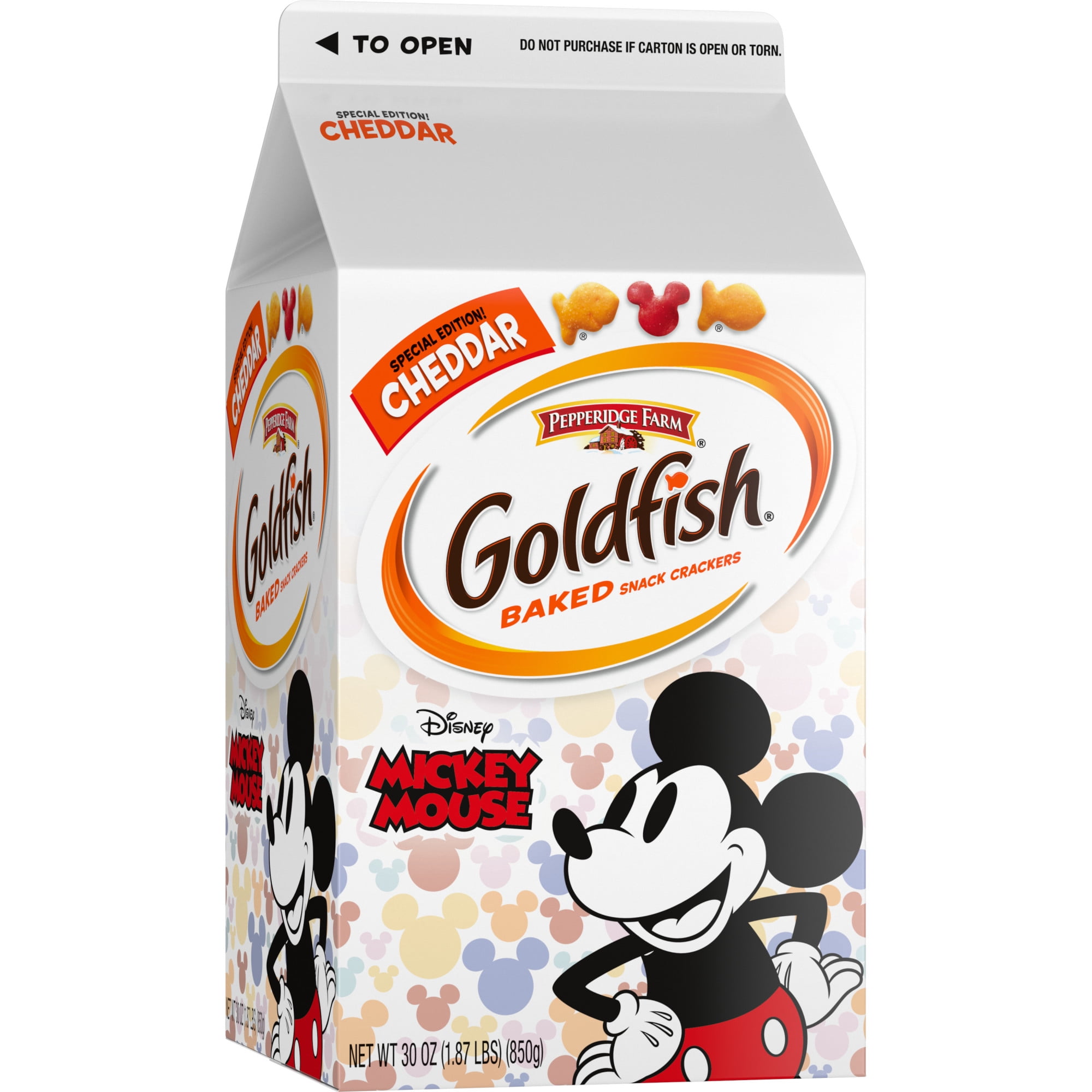 Goldfish Special Edition Disney Mickey Mouse Cheddar Crackers, Snack ...