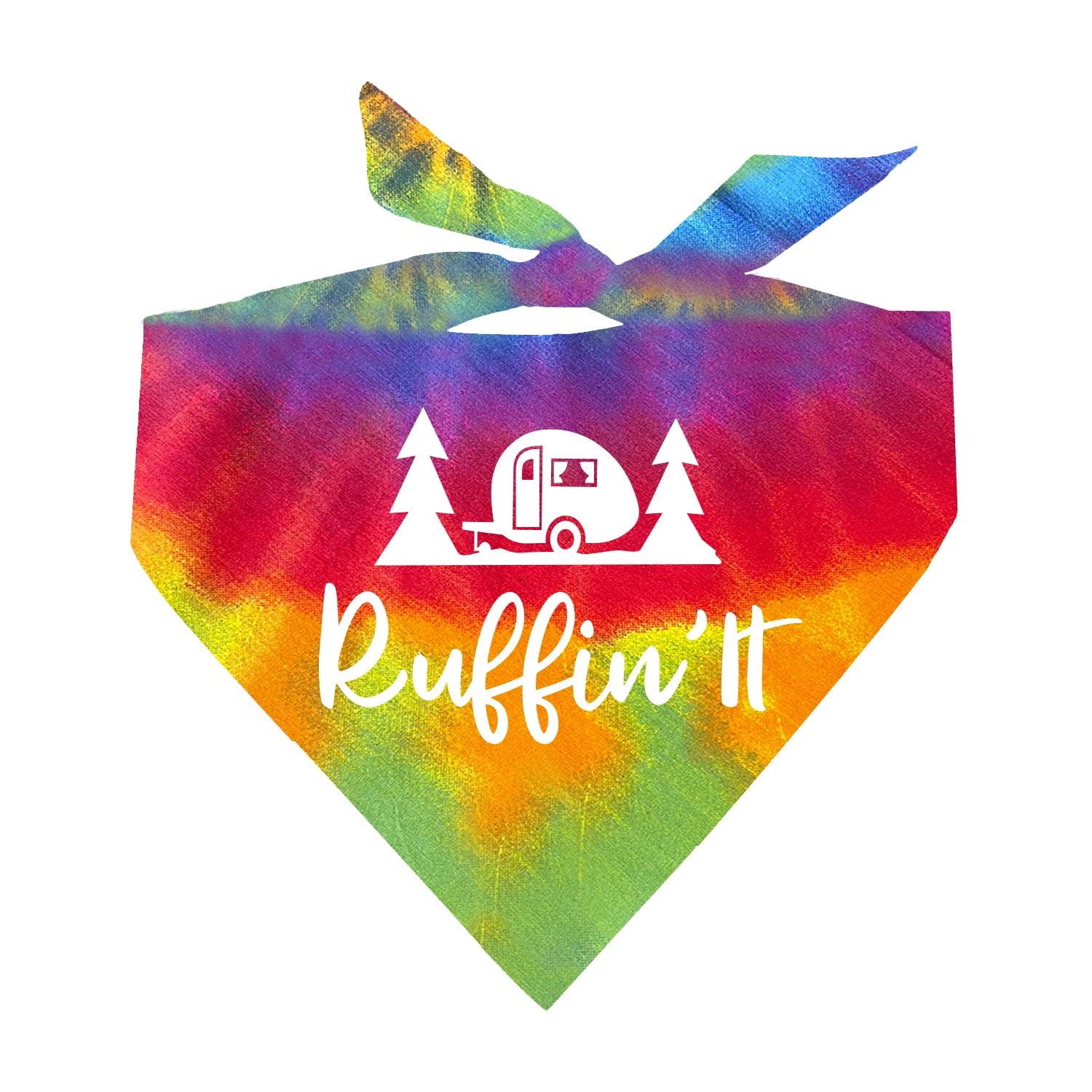 Ruffin' It Tie Dye Swirl Triangle Dog Bandana - Walmart.com