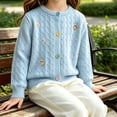 Coerni Toddler Girls Button-Up Sweater Cardigan Long Sleeve Cute ...