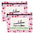 ALAZA Heart Shape Cherry Pattern Pencil Pouch 3 Ring Binder with Clear ...