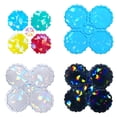 ANXPTIME Holographic Light and Shadow Silicone Mold Flower Coaster ...