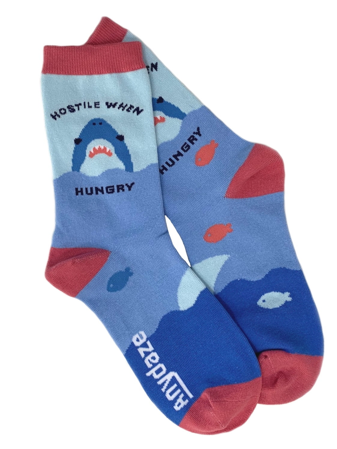 "Hostile When Hungry," (Sharks) Anydaze Womens Crew Socks, with Soft ...