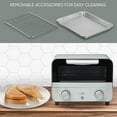 COOK WITH COLOR Small Toaster Oven 600-Watt Countertop Oven Cooker ...