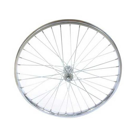 26" x 1.75" Steel Front Wheel 12G Chrome. Bicycle wheel, bike wheel ...