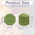 3 Slots Vintage Velvet Ring Boxes, 2 Pack Octagonal Elegant His and Her ...