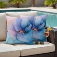 Blue Gold Outdoor Waterproof Throw Pillow Covers 26x26 Set of 2, Modern ...