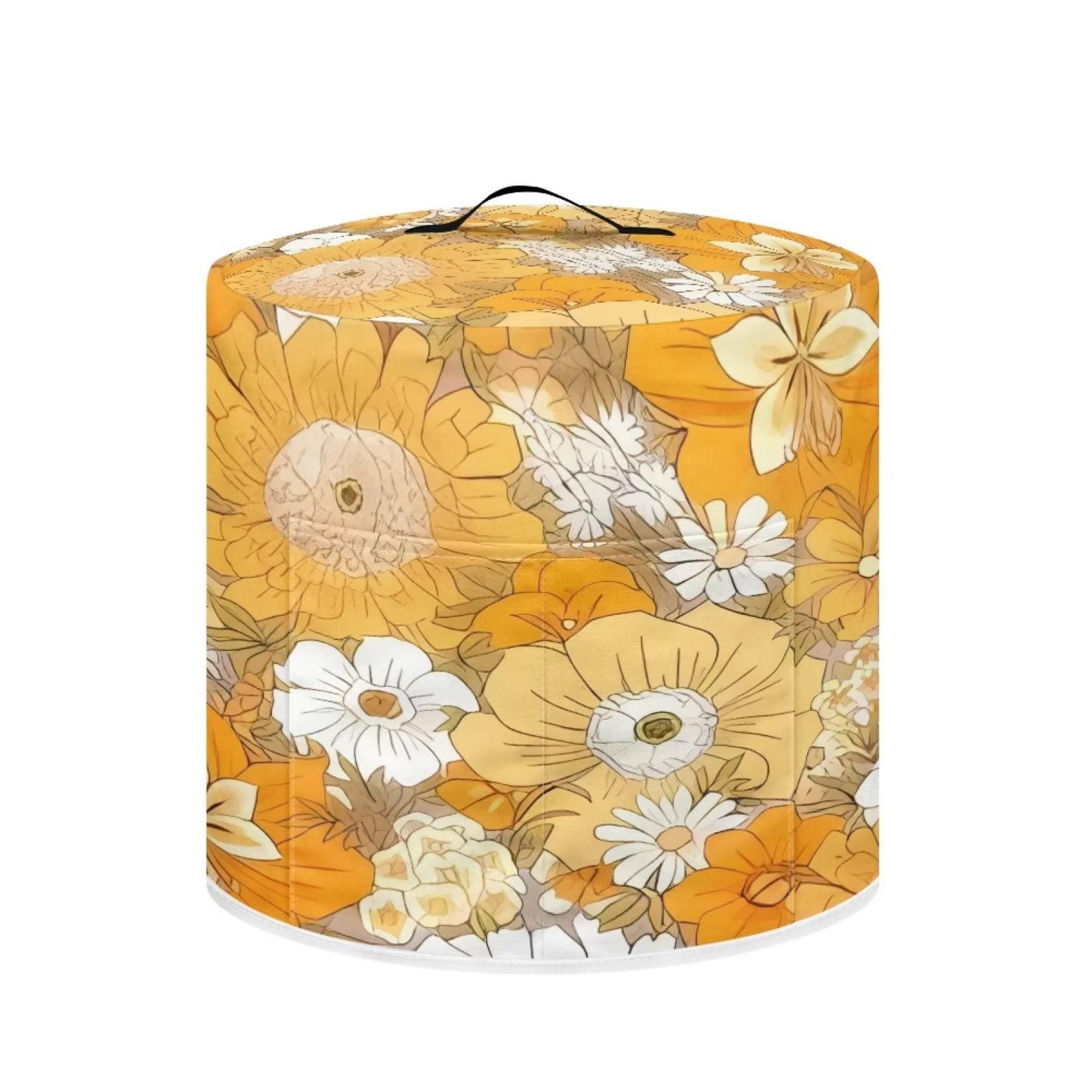 NETILEGEN Flowers Pattern Cooker Cover with 2 Storage Pockets ...
