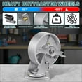 6x2 Inch Heavy Duty Industrial Caster Wheels, 4800 LBS Capacity Steel ...