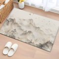 Beige Misty Mountains Small Area Rugs 2x3 Zen Flying Birds Peaks Trees ...