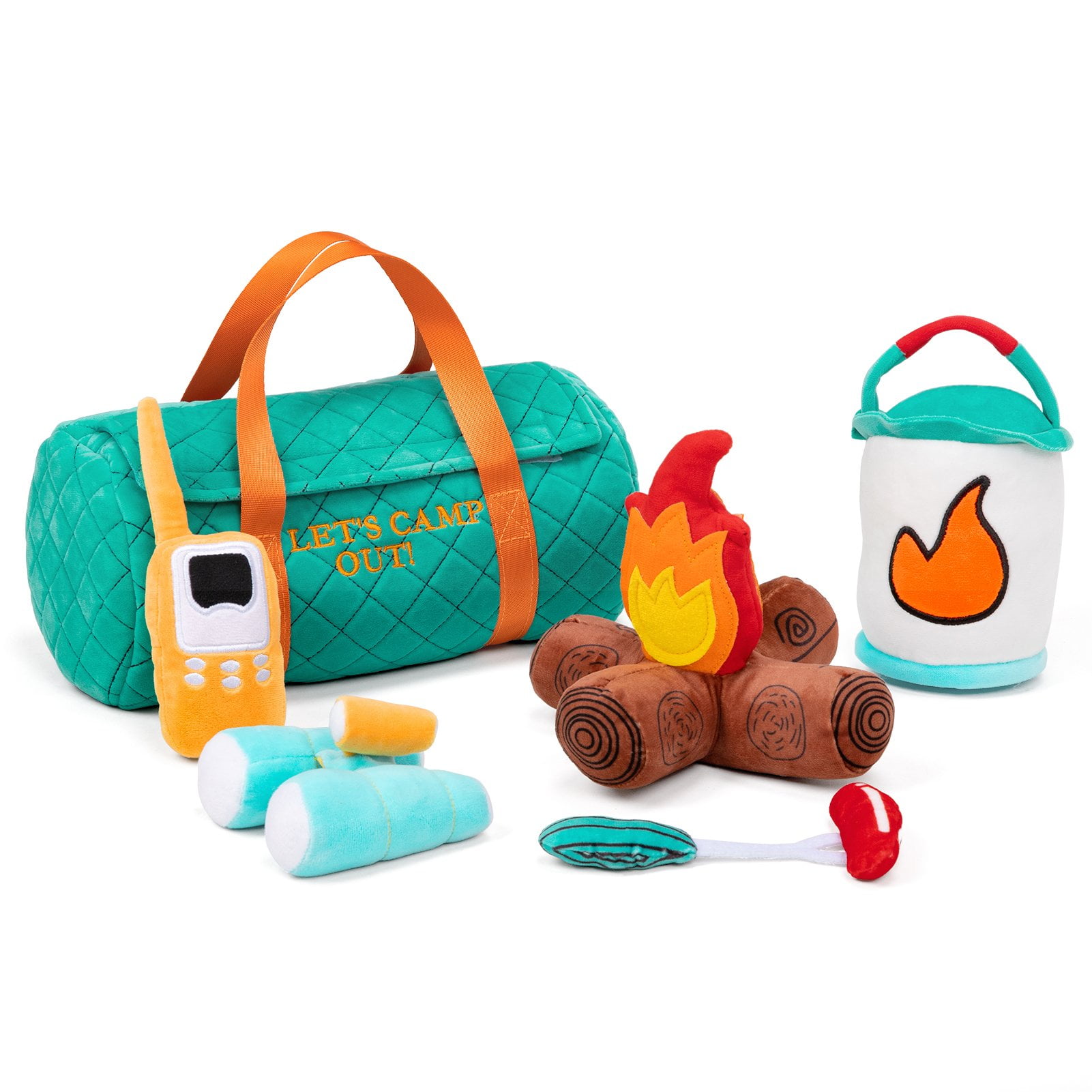 TCBunny 6 Piece Set Of Plush Soft Stuffed Camp Out Playset Imaginative tcbunny-6-piece-set-of-plush-soft-stuffed-camp-out-playset-imaginative
