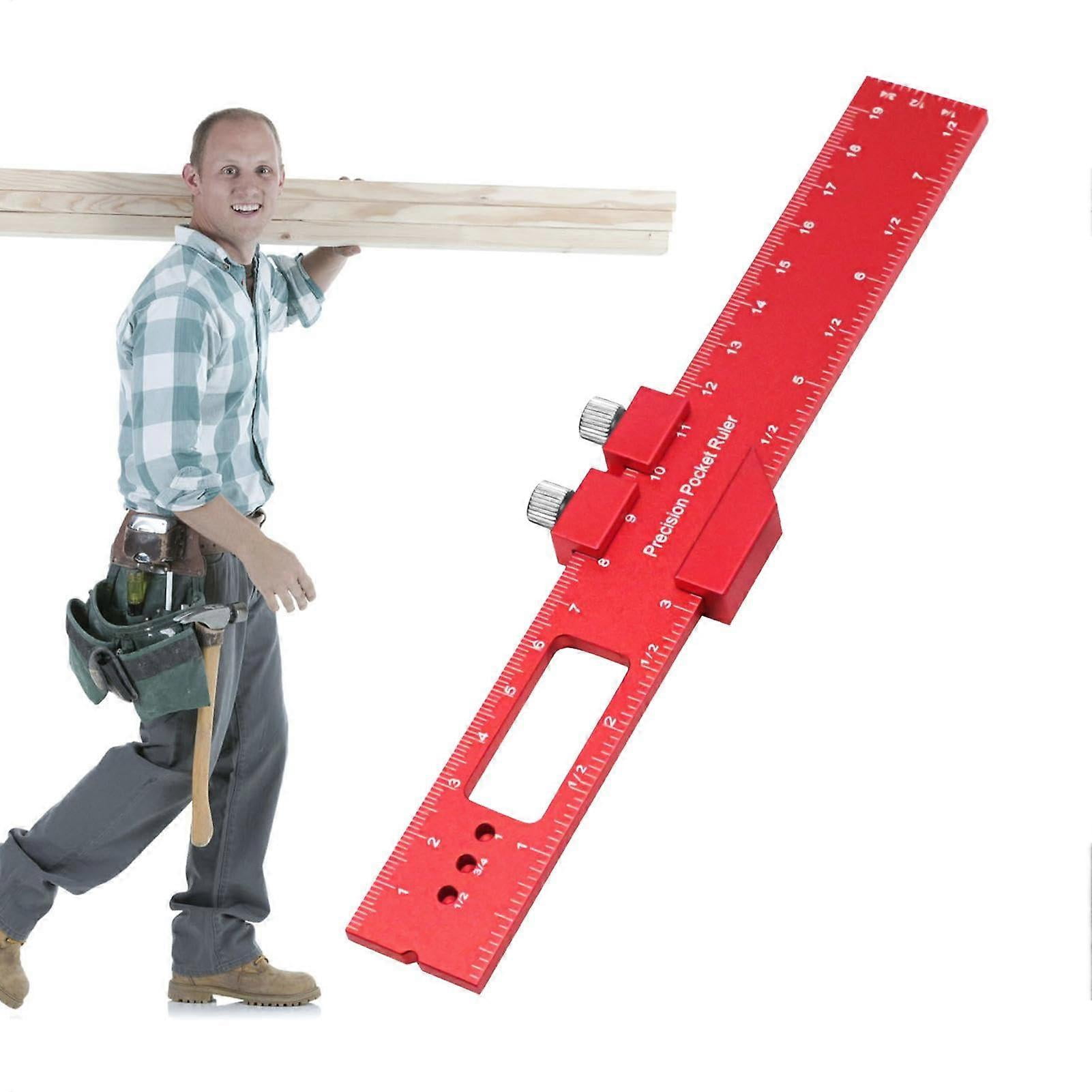Slide rule, machinist's rule Pocket marking rule with sliding stop ...