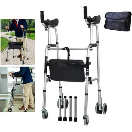 Folding Walkers for Elderly & Disabled - Adjustable Walking Assist ...