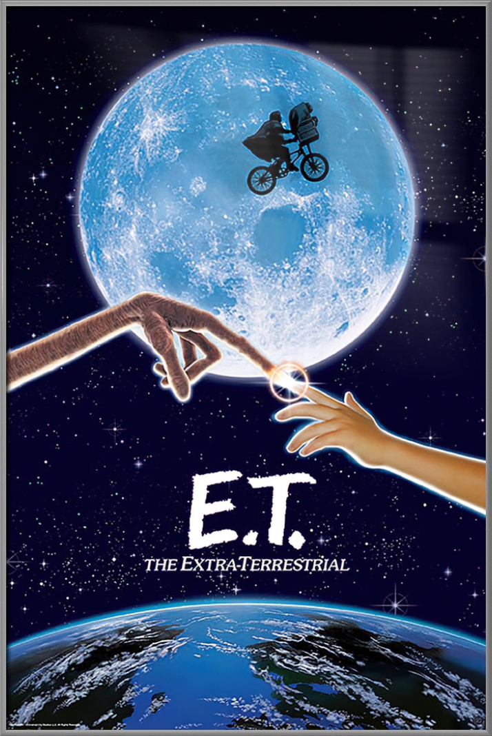 E.T. - Extra Terrestrial - Framed Movie Poster (Regular - Moon & Bike ...