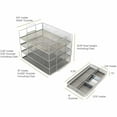 Blu Monaco Stackable Paper Trays - 4 Tier - Silver Metal Mesh - Letter ...
