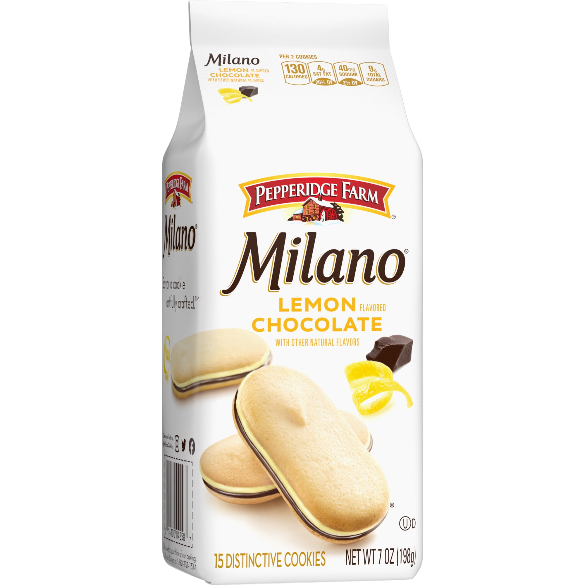 Pepperidge Farm Milano Cookies, Lemon, 7 oz. Bag - Walmart.com