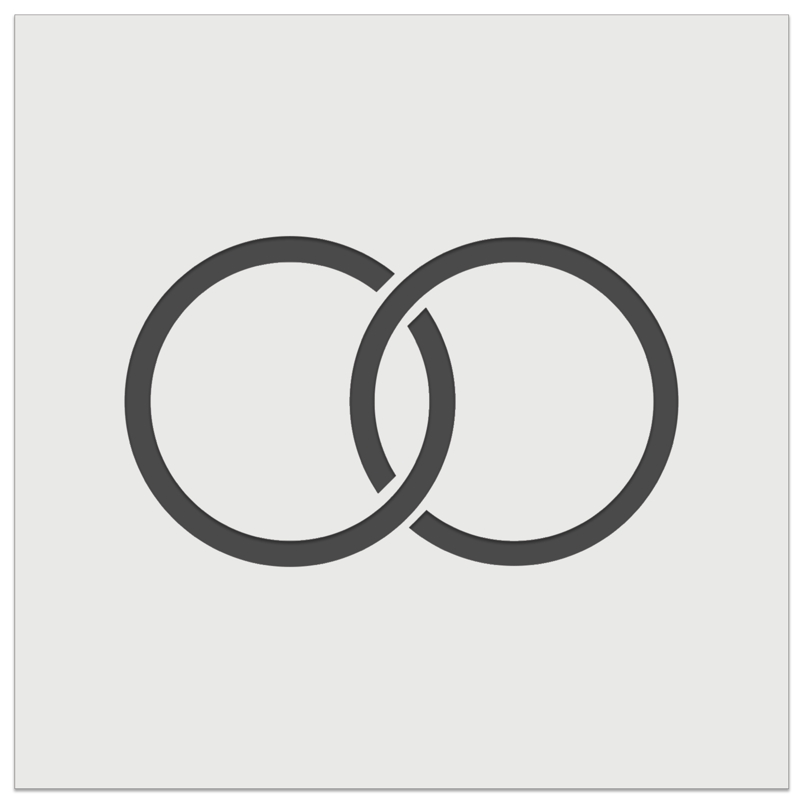 Wedding Rings Overlapping DIY Cookie Wall Craft Stencil - 3.5 Inch ...