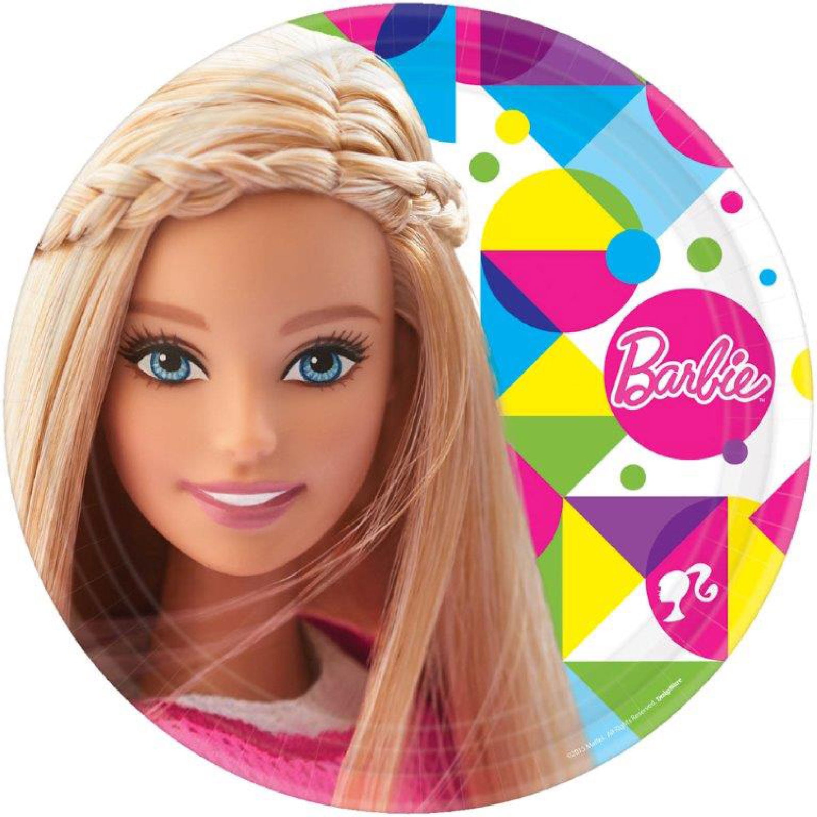 9" Barbie Round Paper Dinner Party Plates, 8ct - Walmart.com