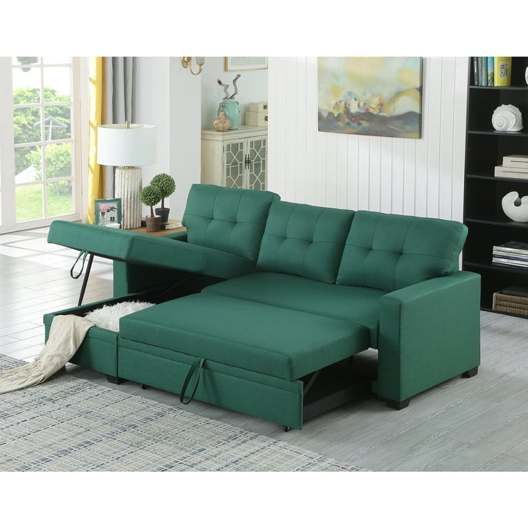 Green Small Sleeper Sofa Set