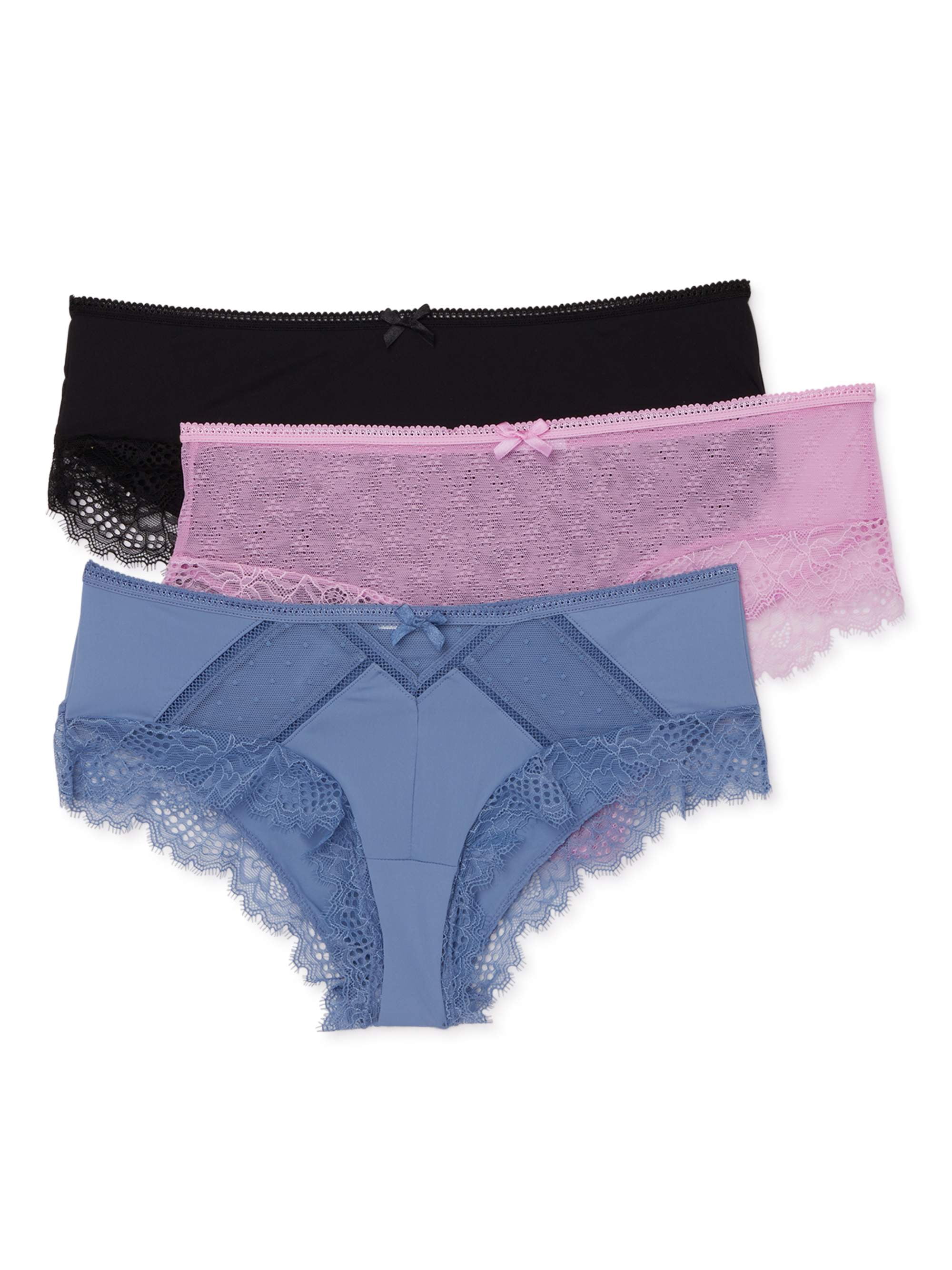 Secret Treasures Secret Treasures Womens Cheeky Panties 3 Pack