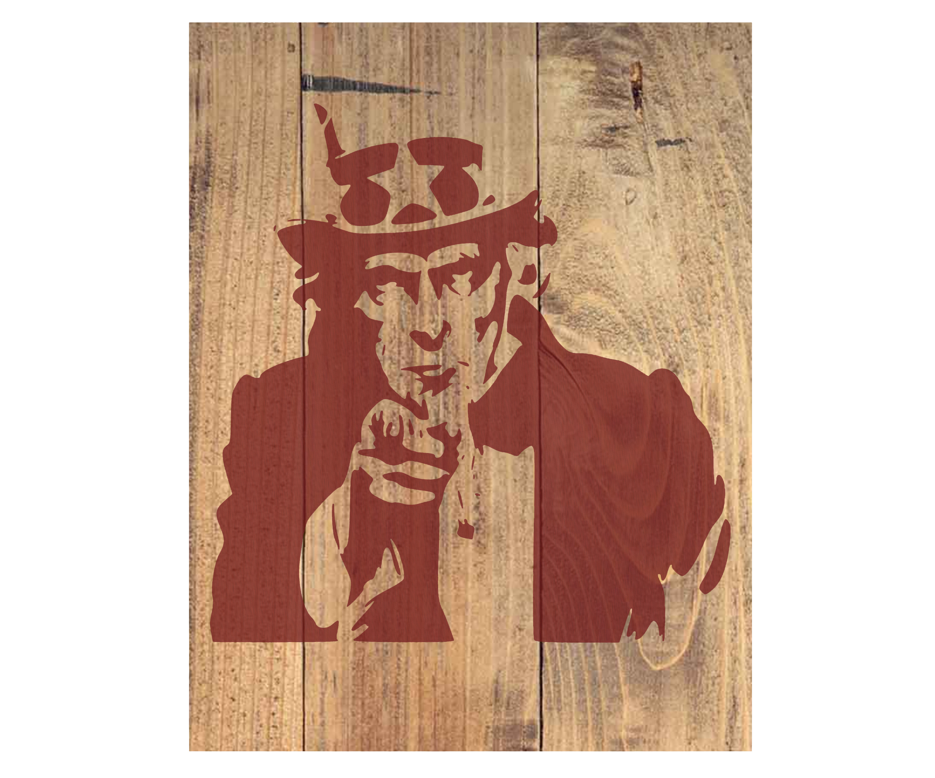 Uncle Sam Face Stencil