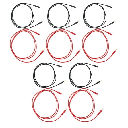 Test Leads Wires Cable, PVC 5Set Banana Plug Test Wire Maximum 10A 0 ...