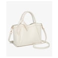 Alikpop Litchi-Grain PU Small Tote Bag with Scarf Decor, Removable ...