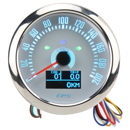 GPS Speedometer, 0-200KM/H Turn Indicator 85mm Speed Gauge 9-32V DC For ...