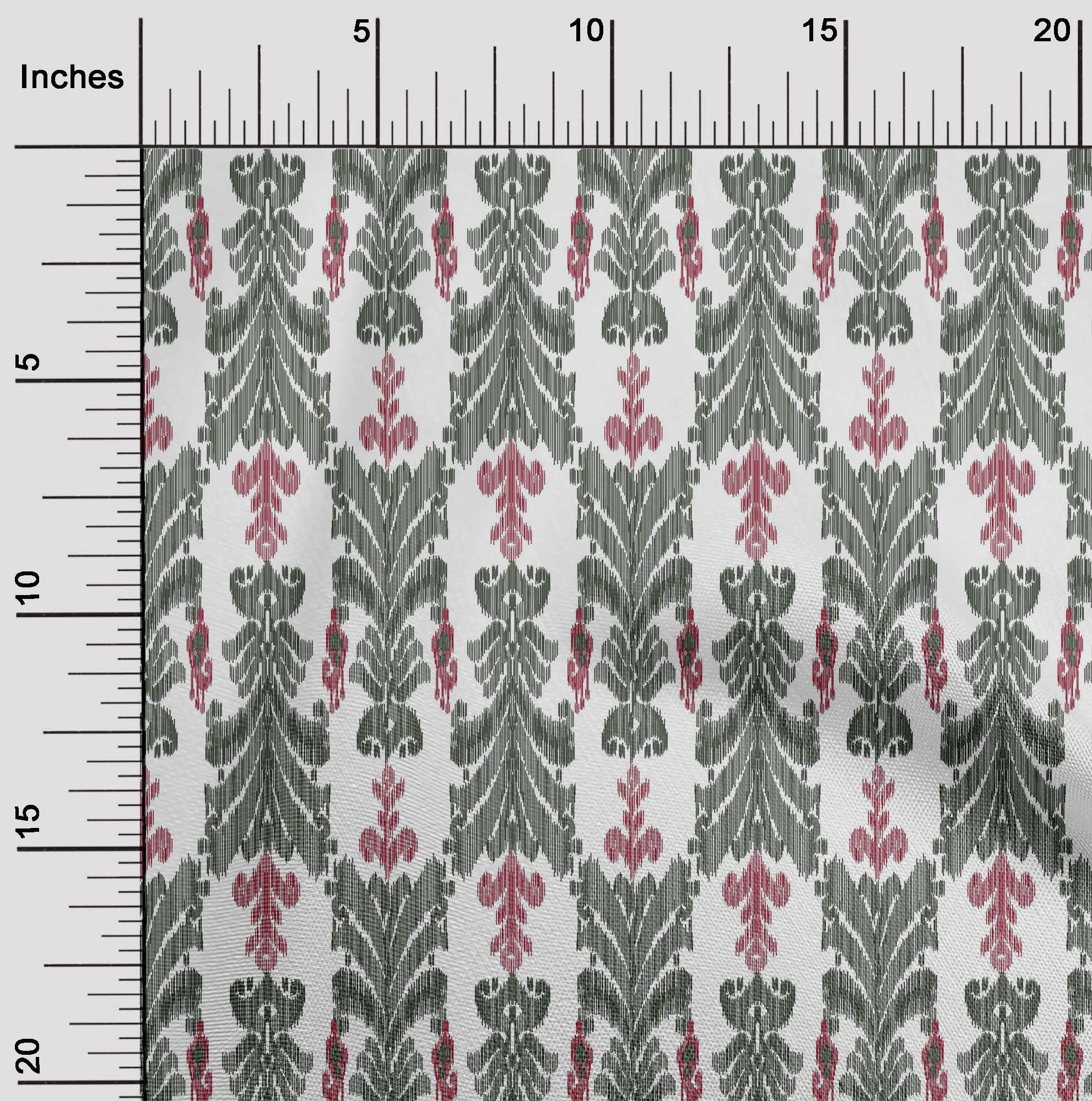 oneOone Viscose Chiffon Fabric Swirl & Paisley Ikat Printed Fabric 1 ...