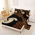 Castle Fairy Black Billiards Queen Sheets 4 Pieces, Vintage Leopard ...