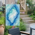 Blue Marble Garden Flag 12x18 Inch Modern Abstract Art Watercolor Blue ...