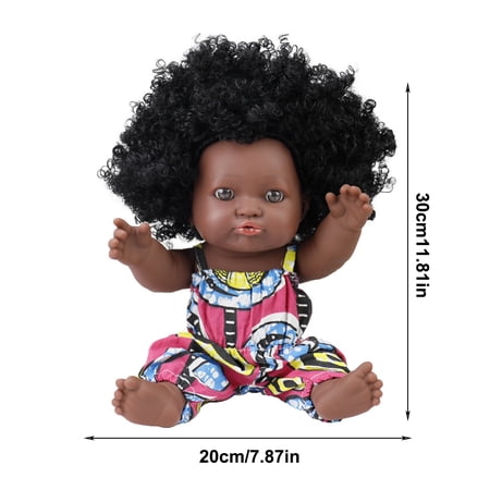 Vinyl African American Doll Home Dress up Toy Nursery Bedroom ...