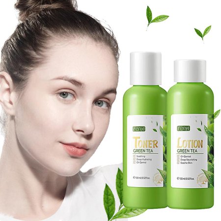 Green Tea Facial Skin Care Set Oil-control Firming Moisturizing Face ...