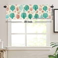 Coral Starfish Seashell Pattern Print Polyester Rod Pocket kitchen ...