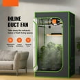 4 Inch Inline Duct Fan 205 CFM - Quiet EC Motor Ventilation, Temp ...