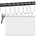 60Pcs Stainless Steels Wire Keychains Rings Screw Keyring Metal ...