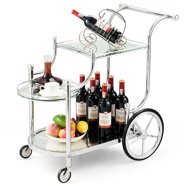 ACME Cyrus Serving Cart in Black/Gold & Clear Glass - Walmart.ca
