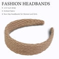 Headbands Knitted Trendy Wide Non Slip Hairbands, Solid Color Elastic ...