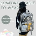 Sanmadrola Large Clear Backpack Heavy Duty Stadium Approved See Through ...