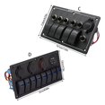 8 Gang Waterproof Toggle change Panel With Two Power Outlets For Boats ...
