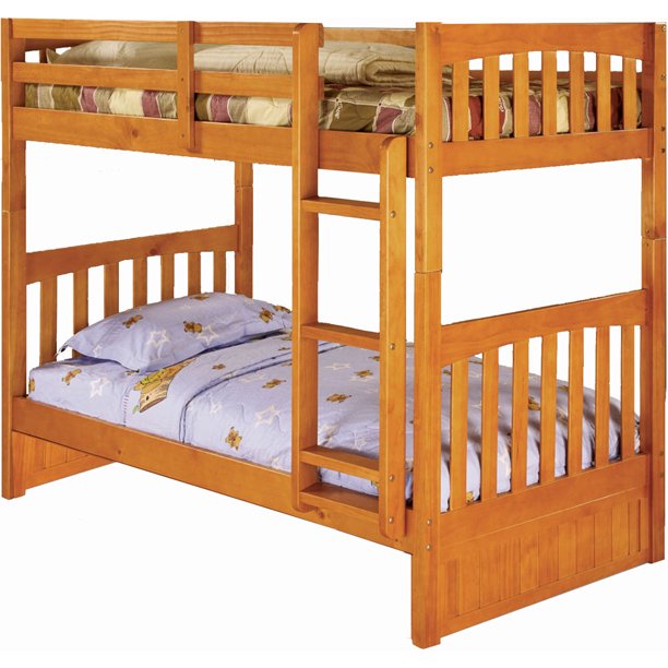 Cambridge Braeburn Twin/Twin Bunk in Honey - Walmart.com