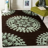 Soho Brown/Green Rug Rug Size: Round 6' - Walmart.com