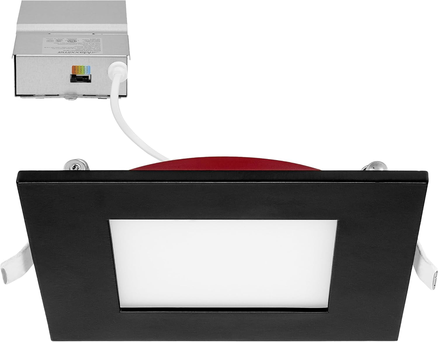 4 in. 2 Hour Fire Rated Ultra Thin Square Black LED Downlight, Slim ...