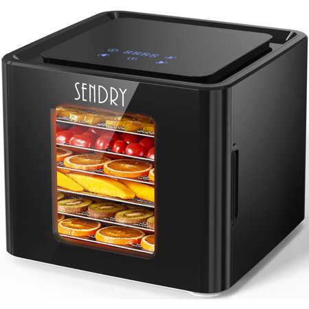 SENDRY Food Dehydrator with 6 Stainless Steel Trays, LED Touch control ...