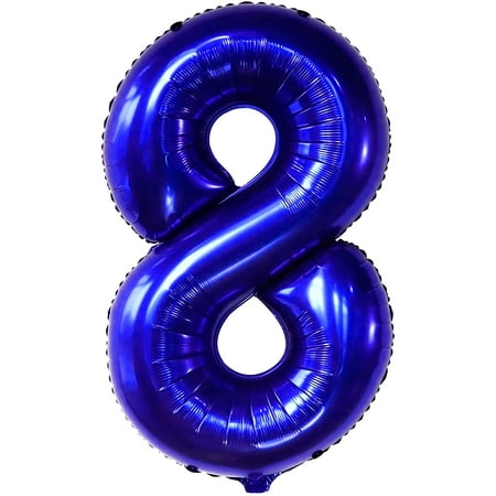 Giant, Navy Blue 8 Balloon Number - 40 Inch | Navy Blue 8 Birthday ...