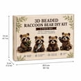 3D Beaded Raccoon Bear DIY Kit, Beginner Friendly Beading Craft Kit ...