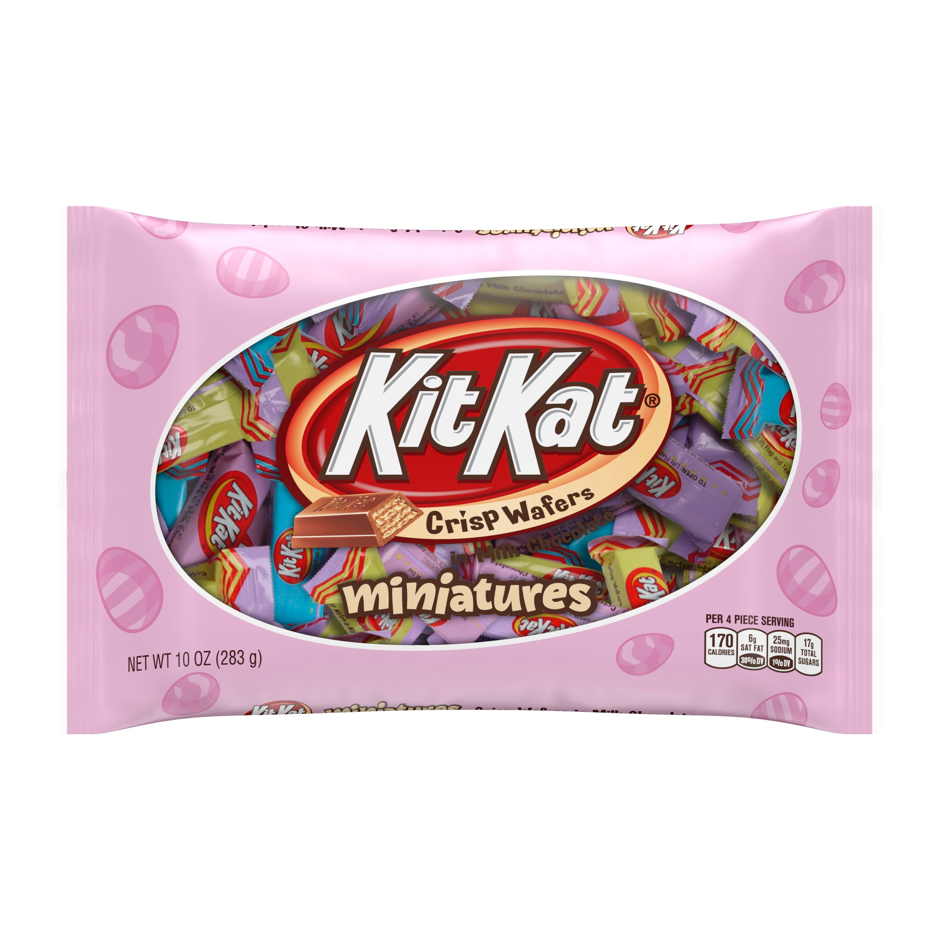 KIT KAT, Miniatures Milk Chocolate Wafer Candy Bars, Easter, 10 oz, Bag ...