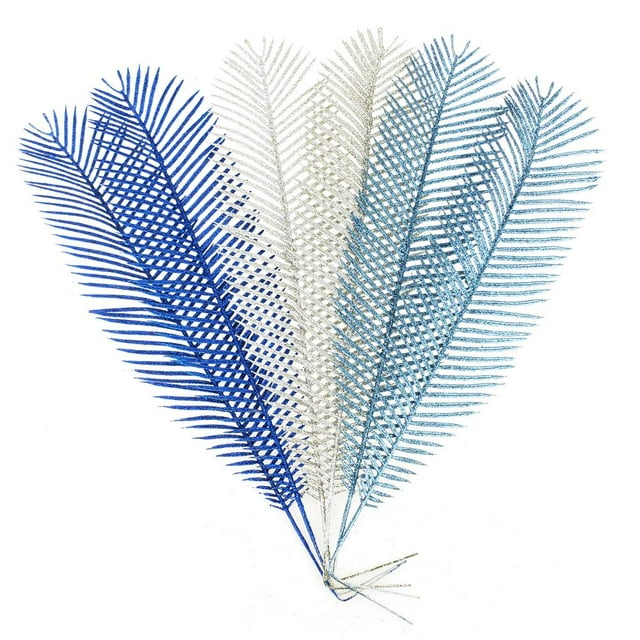 Glitter Christmas Tree Pick Stems, Feather, 16-Inch, 6-Piece - Walmart.com