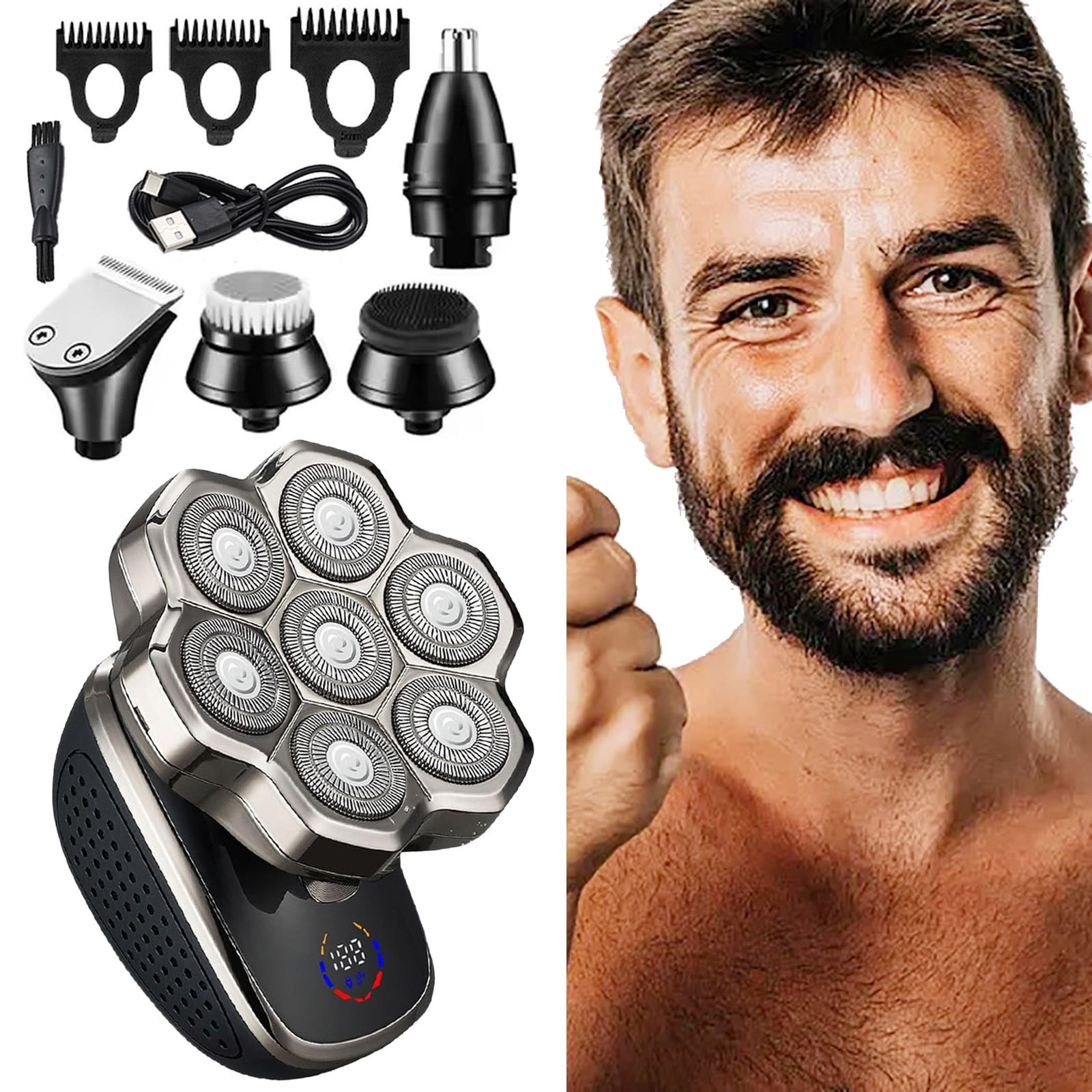 Click here for Rek Shave Head Shavers For Bald Men 6 In 1 Led Dis... prices
